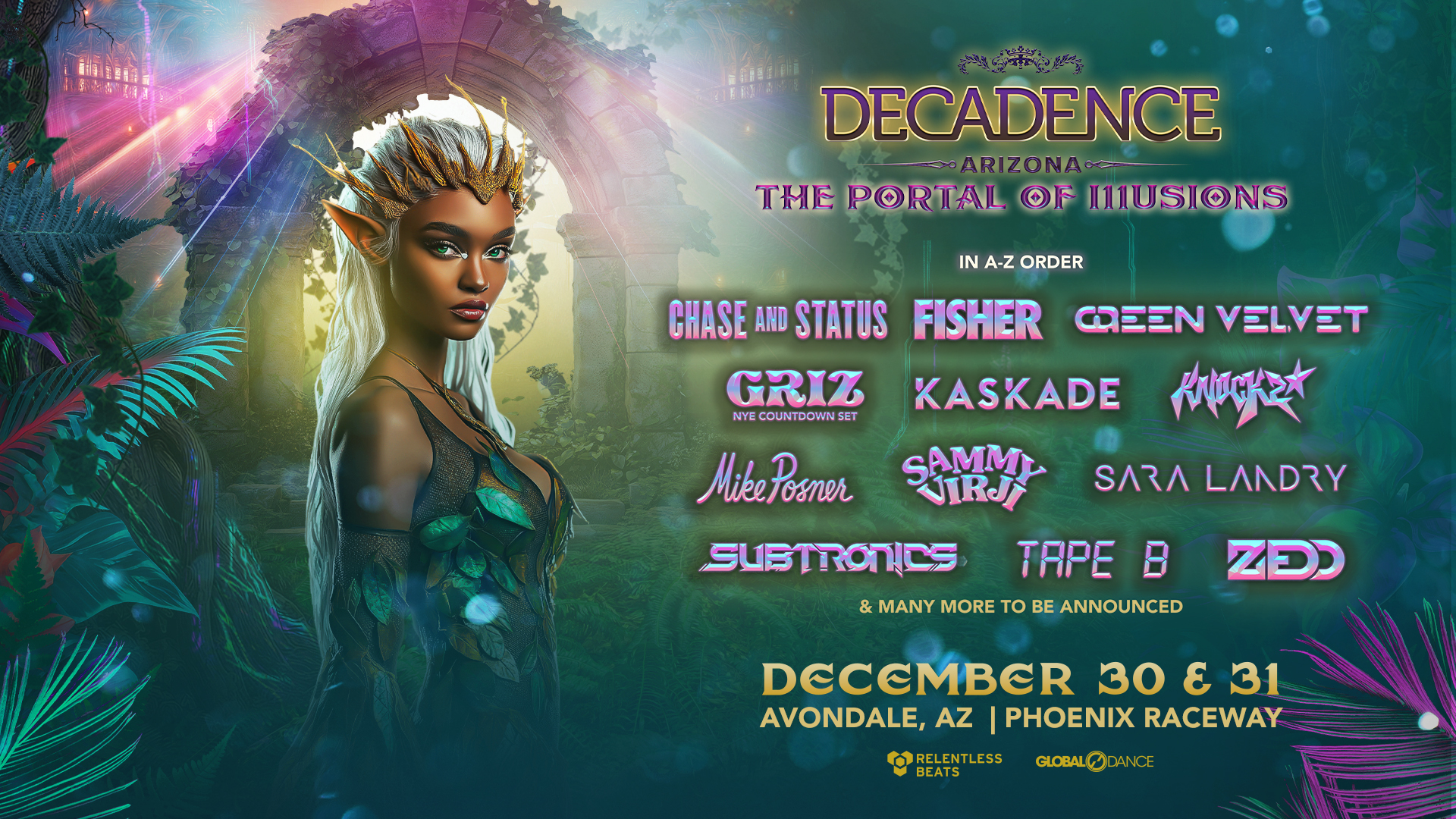 Subtronics, GRiZ, Sara Landry, Zedd, Fisher & More Announced for Decadence Arizona: The Portal ...